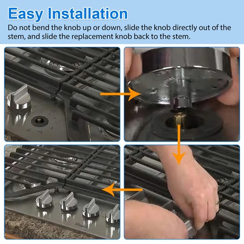 W10594481 Stainless Steel Cooker Stove Control knob Whirlpool Gas ...