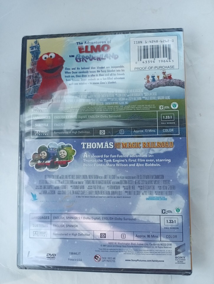 Elmo In Grouchland & Thomas / The Magic Railroad (DVD) New Factory ...