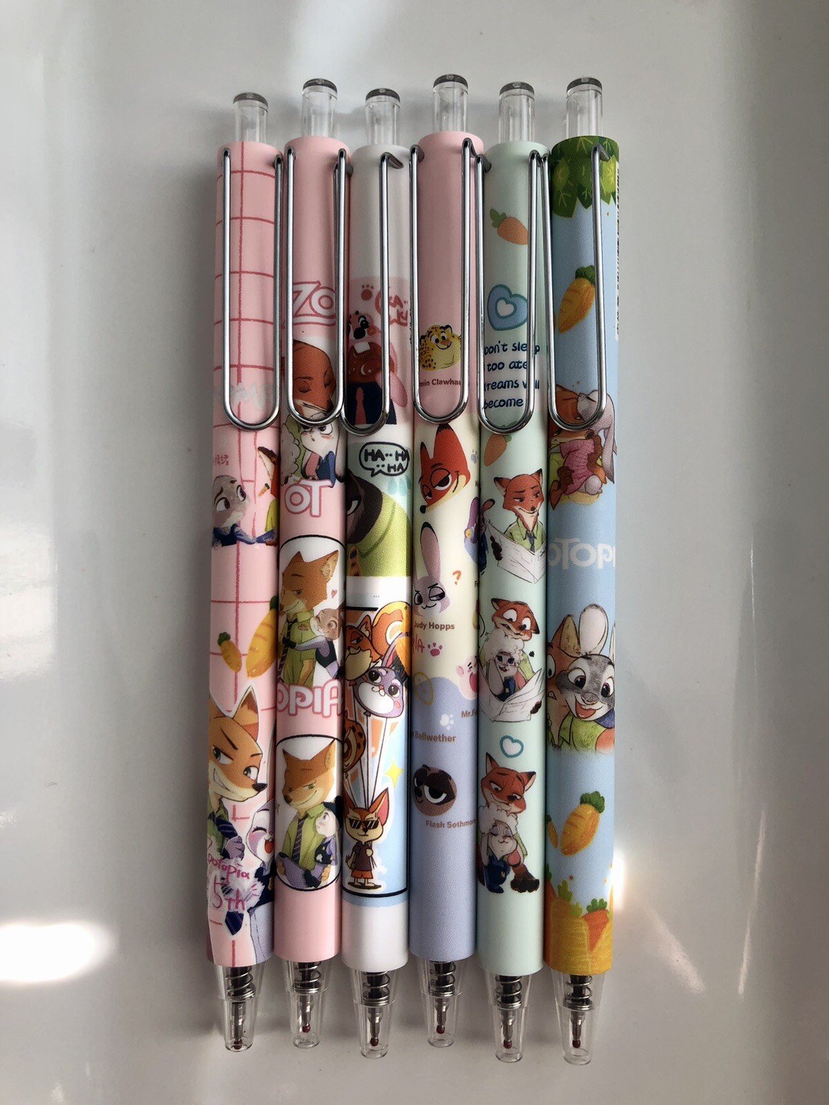 Zootopia Gel Pen Set of 6 Black Ink 0.5mm | eBay