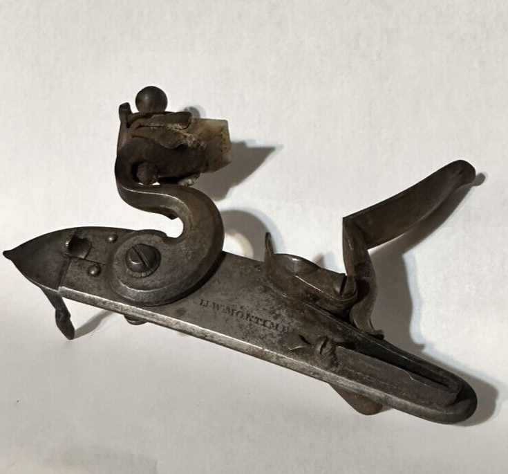 ANTIQUE RARE H W MORTIMER MUSKET RIFLE / PISTOL HAMMER & LOCK GUN PART ...