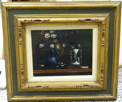 SIGNED 50's THOMAS KERRY (1929-83) STILL LIFE OIL PAINTING TITLED THE ...