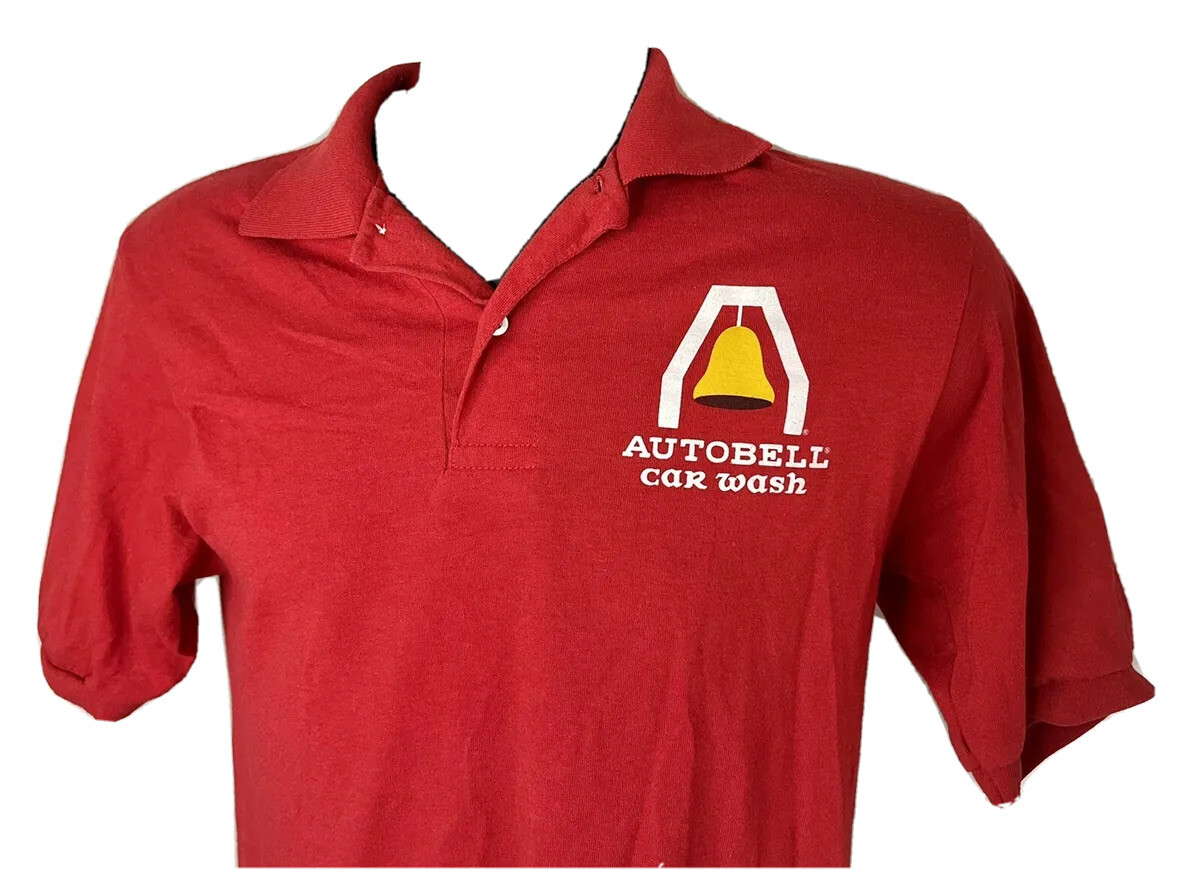 AUTOBELL CAR WASH EMPLOYEE UNIFORM RED POLO SHIRT, SI… - Gem