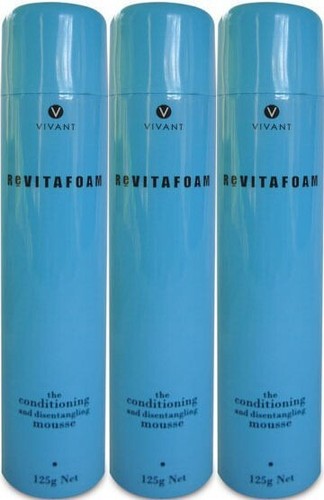 3 x Vivant Revitafoam - 125g | Conditioning & Detangling Mousse ...