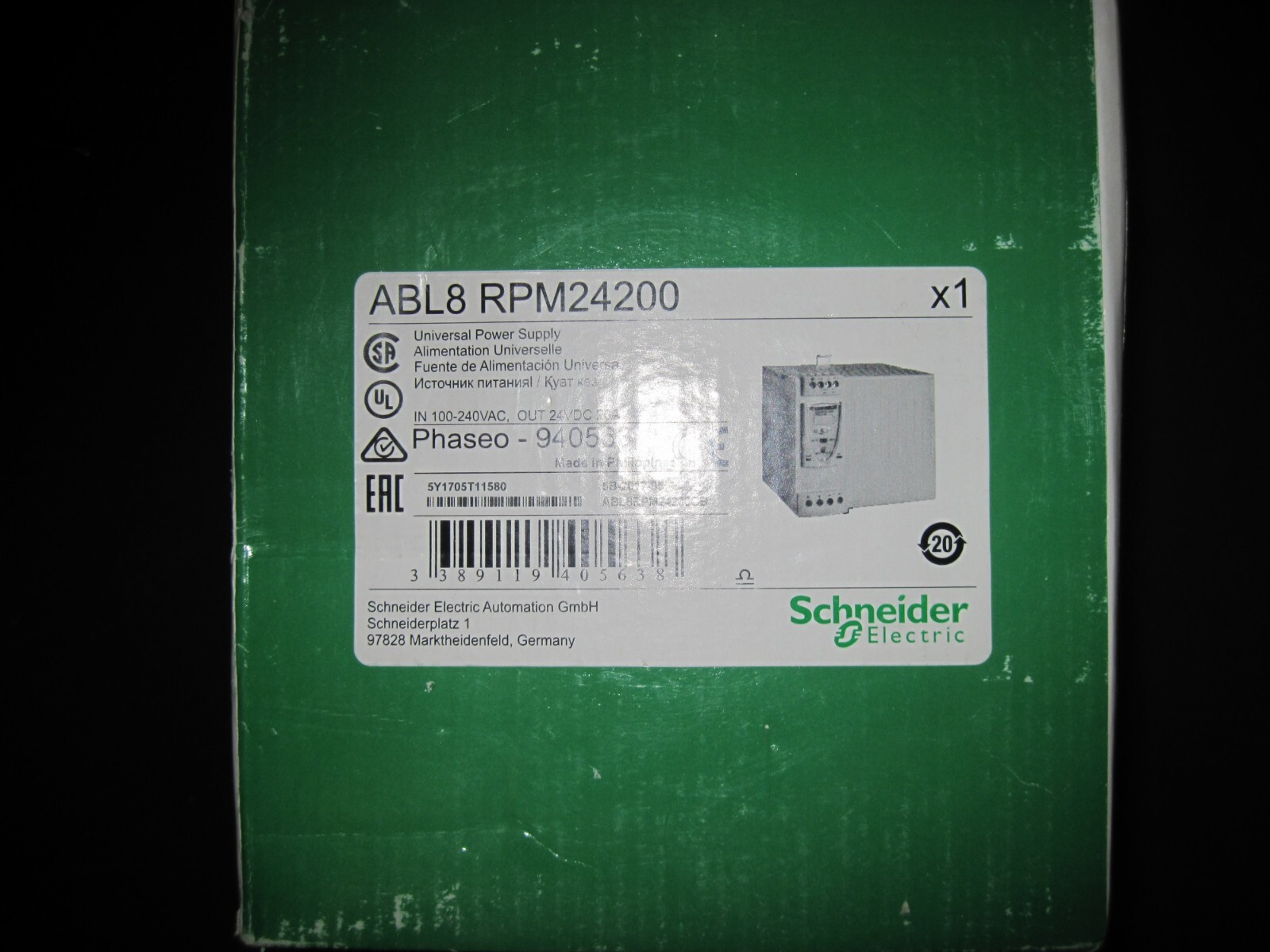 ABL8 RPM24200 SCHNEIDER UNIVERSAL POWER SUPPLY (NEW IN BOX) | eBay