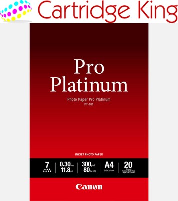 Canon PT-101 Pro Platinum Photo Paper A4 - 20 Sheets | eBay