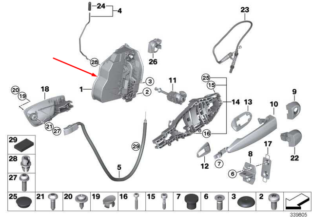 2015 BMW 328i Sedan F30 Front Right Passenger Door Latch 51217229458 ...