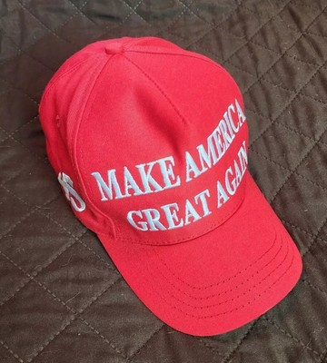TRUMP 2020- 45- BASEBALL CAP-RED MAGA- ADJUSTABLE SNAPBACK W/FLAG-"NEW ...