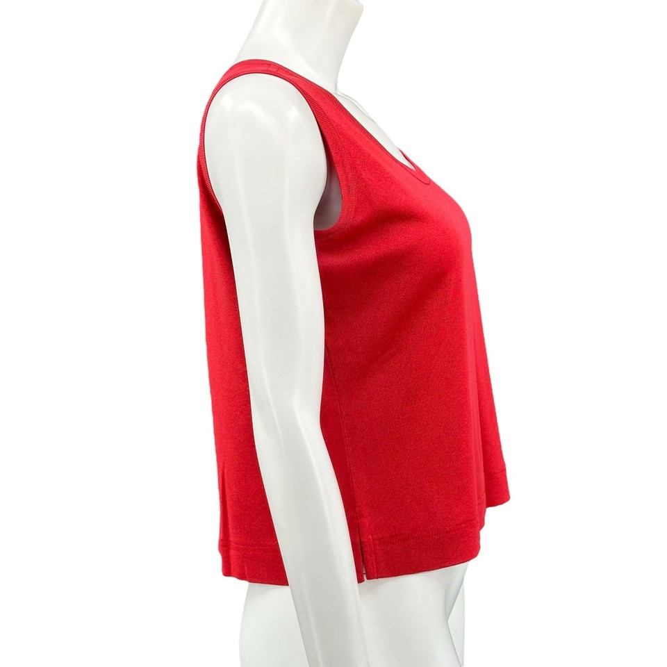 Exclusively Misook Top Women Medium Red Sleeveless Shell Tank Knit ...