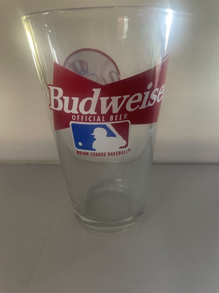 New York Yankees Budweiser Pint Glass MLB logo AL BASEBALL | eBay