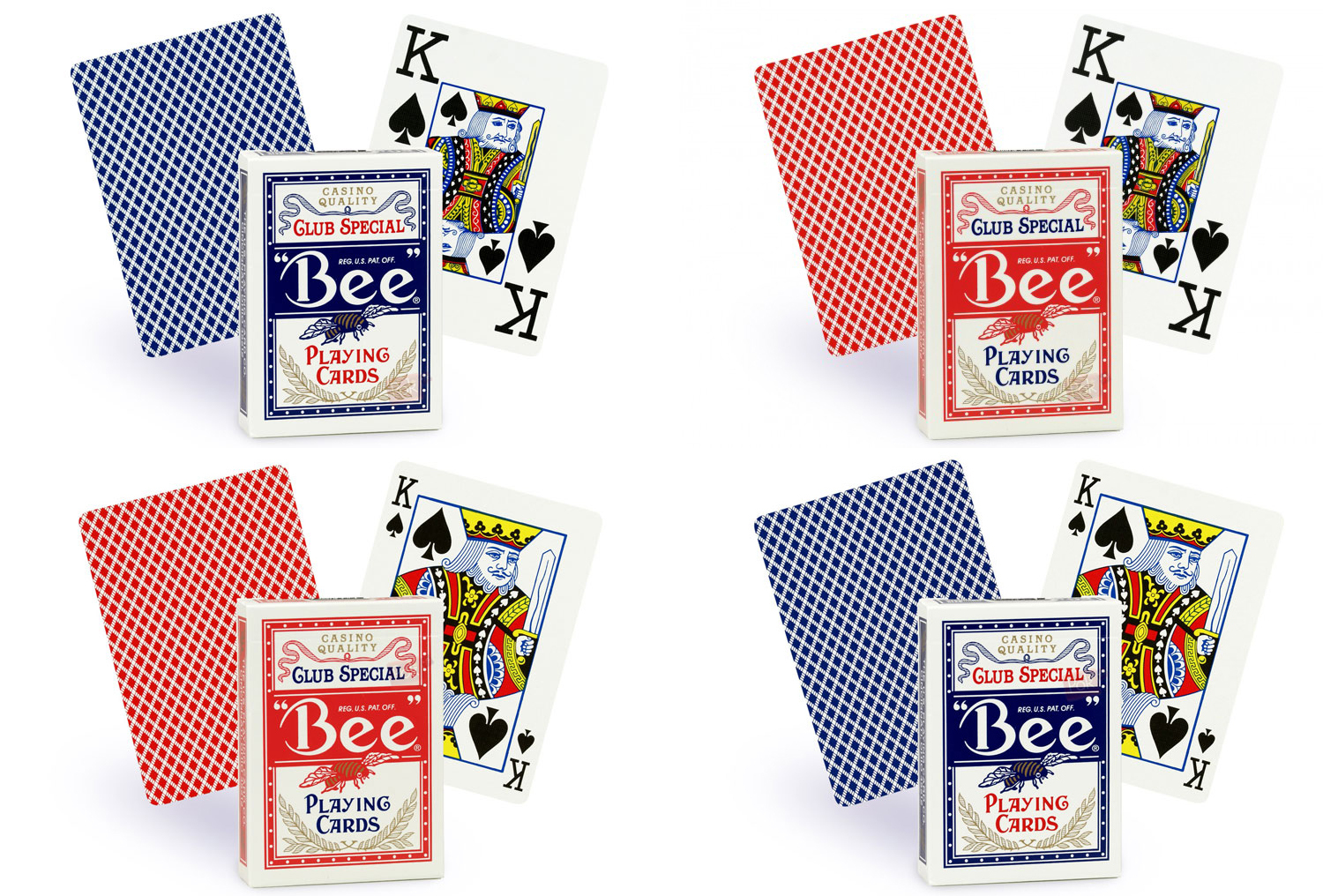 Bee Poker Playing Cards | Standard & Jumbo Index | Red or Blue Back ...