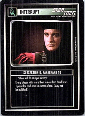 Star Trek Q Continuum CCG Subsection Q, Paragraph 10 | eBay