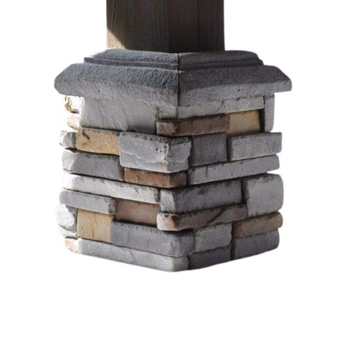 M-Rock Concrete Stone Veneer H20" x W6" x D2.5" Hampton Ledge Post ...