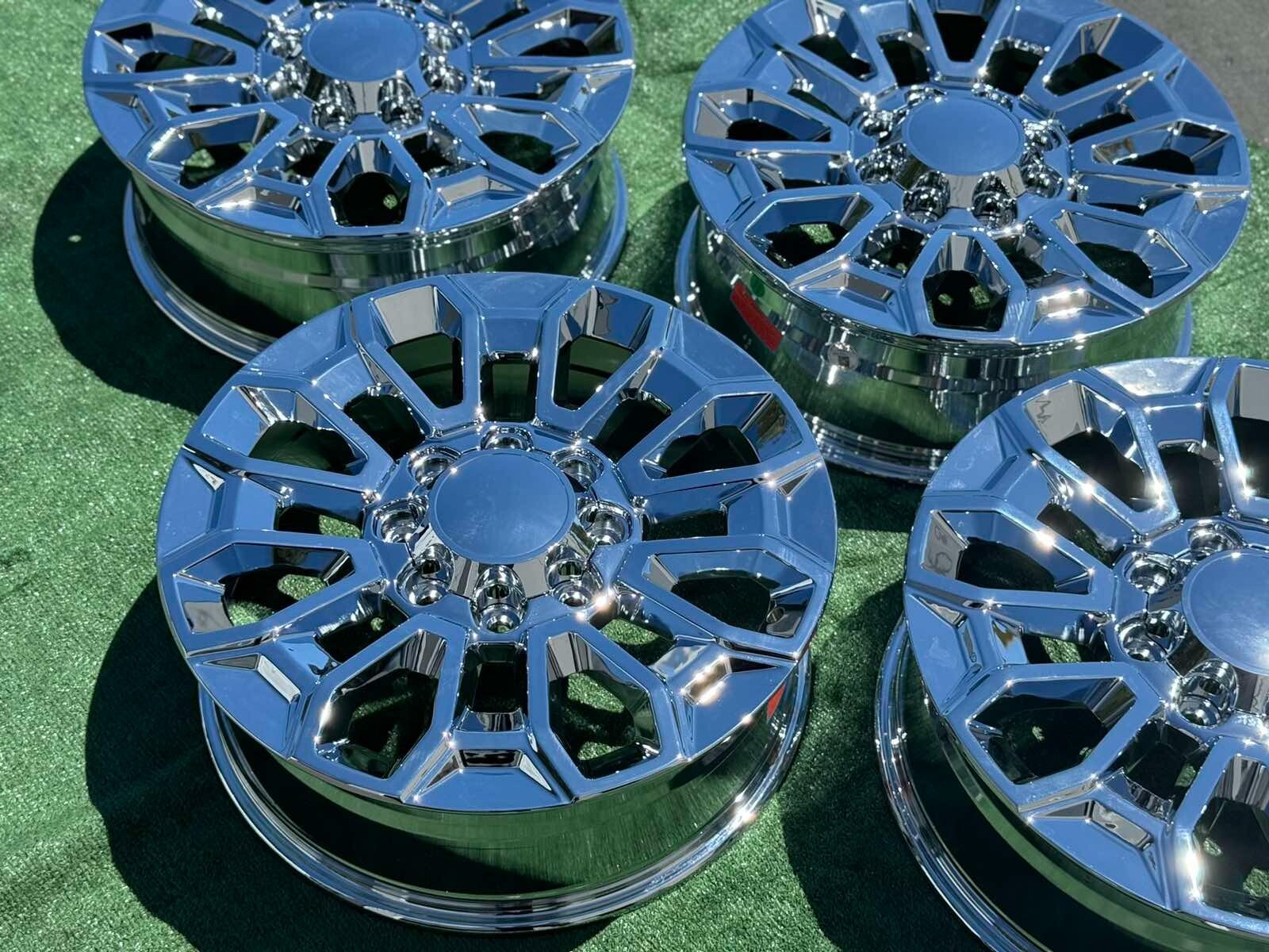 22" Chrome Wheels 22x8.5 8x180 Rims 2500 3500 Chevy Silverado GMC ...