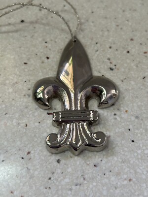 Fleur Di Lis Christmas Ornament Nickle Plated On Brass Lairds | eBay