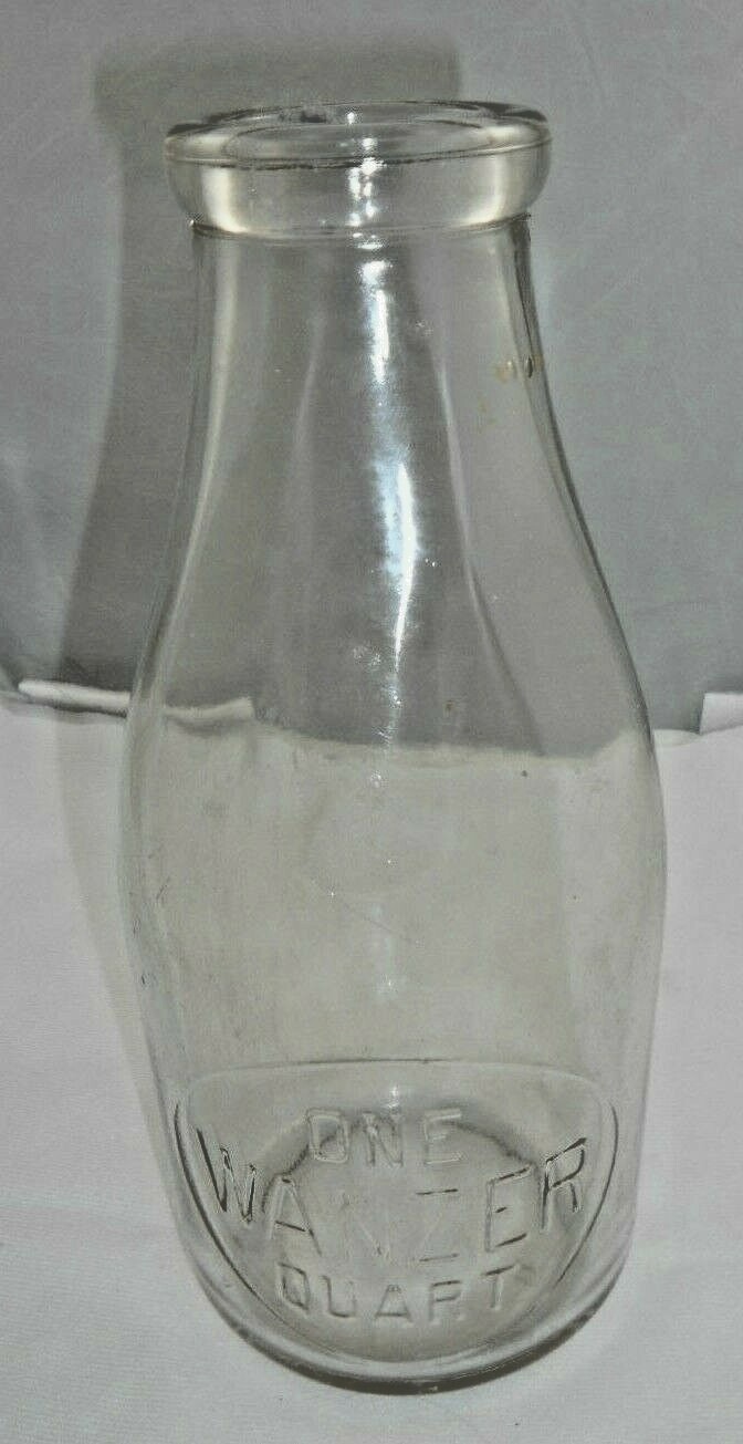 Vtg Wanzer Dairy Chicago ILL Milk Bottle IL QT Illinois One Quart | eBay