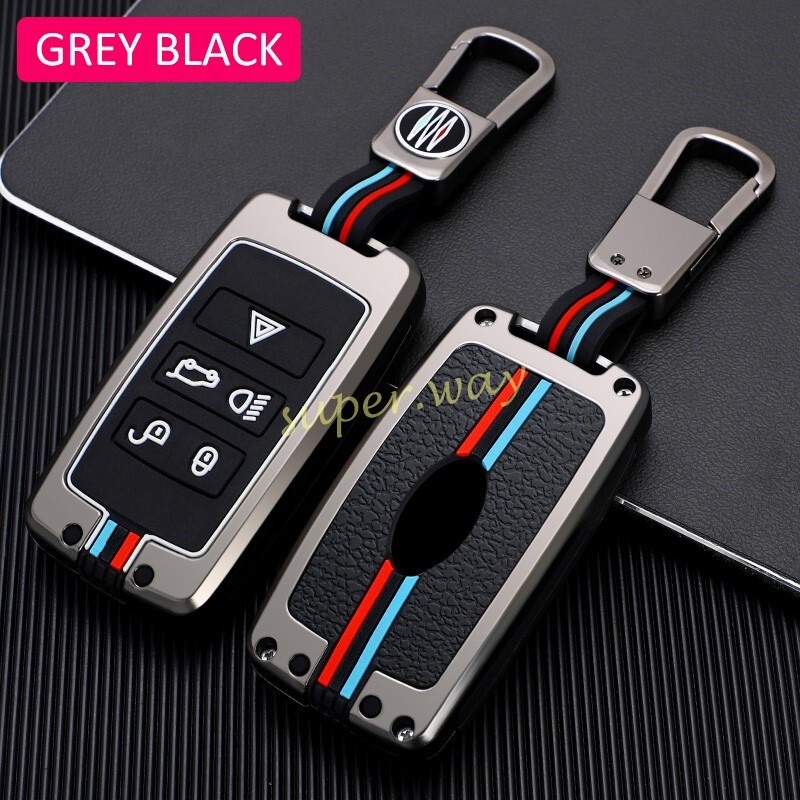 Metal Car Key Fob Chain Case Cover For Range Rover Evoque Velar ...