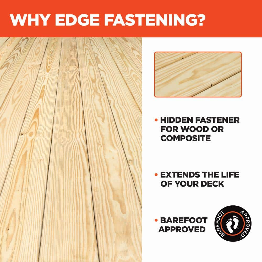 Trimhead Deck Screw Wood Composite PVC Edge Hidden Decking Fastener ...