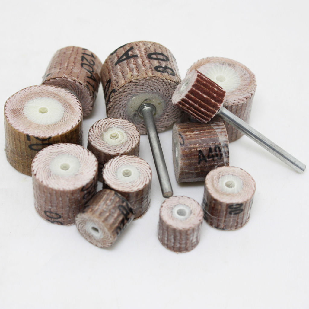 10pc Sanding Sandpaper Wheel Flap Rotary Grinder Drill Bit 80~600 Grit ...