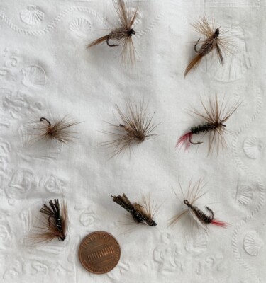 Vintage Small Dry Fly Fishing Lures, Mixed Lot of 8 Older Lures | eBay