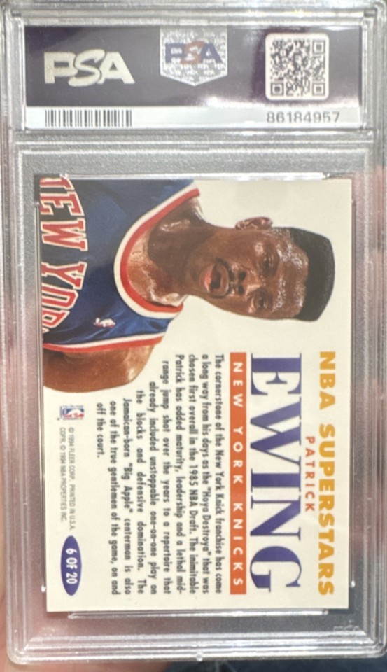 Fleer 1993 NBA Superstars Patrick Ewing #6 PSA 10 Insert Knicks | eBay