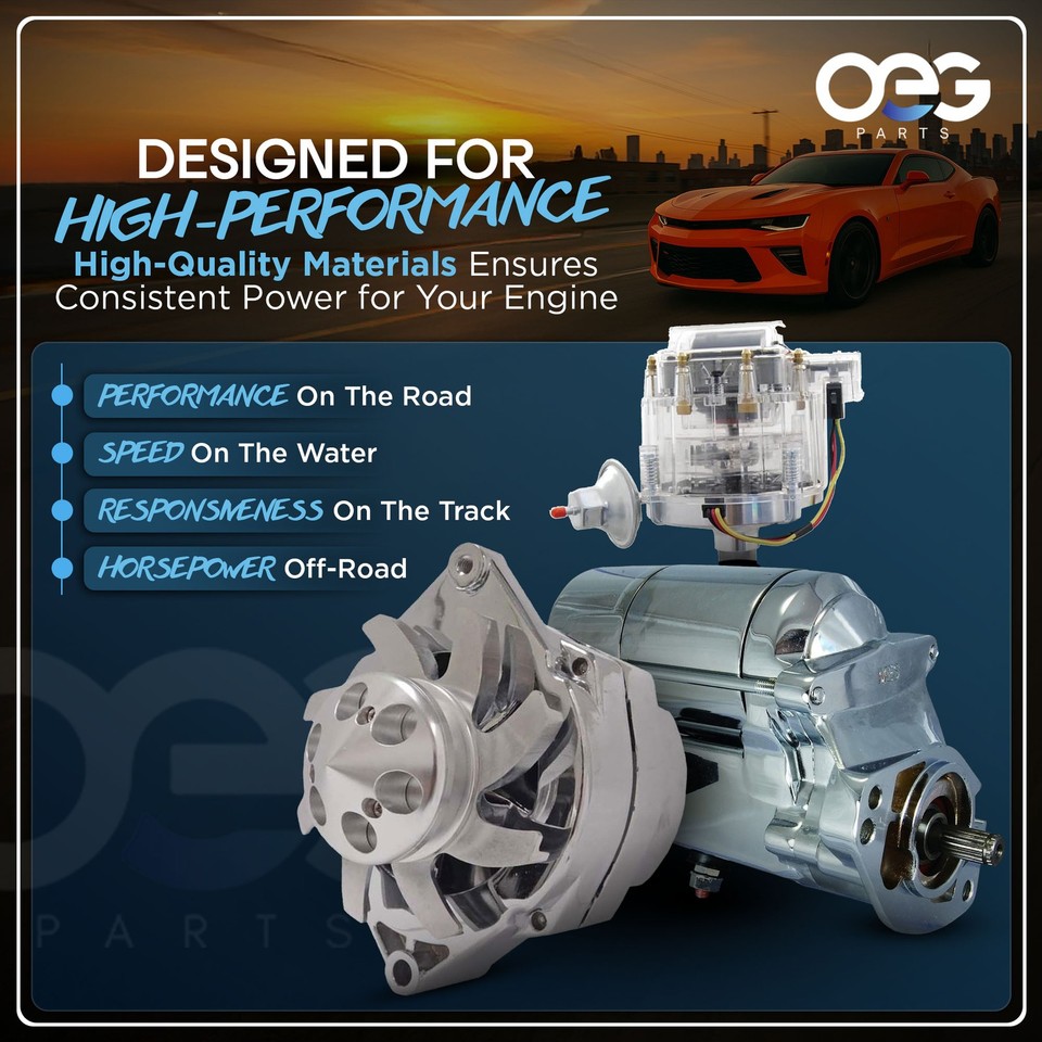 New Alternator Chrome 10SI 100 AMP ONE WIRE BBC SBC CHEVY High Output ...