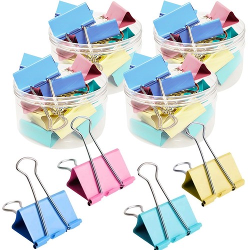 Extra Large Binder Clips 2 Inch (48 Pack), Colored Big Paper Clamps ...