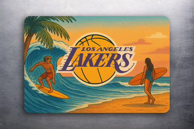 3x2 Sports LA Lakers Real Surfing Surf Fridge Refrigerator Car Truck ...