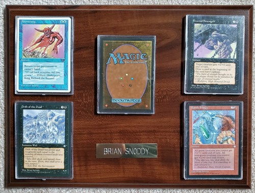 Magic the Gathering MTG 5 CARD WOODEN ARTIST ART PLAQUE Brian Snoddy | eBay