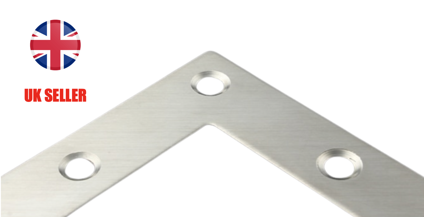 Stainless Steel Flat Bracket 90 degree right angle L Shape 50x50 | eBay UK