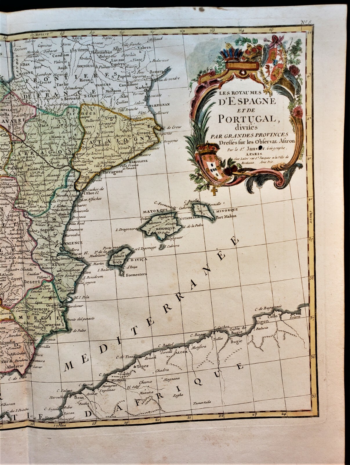 ANTIQUE MAP OF THE KINGDOM OF SPAIN & PORTUGAL 1790 | eBay
