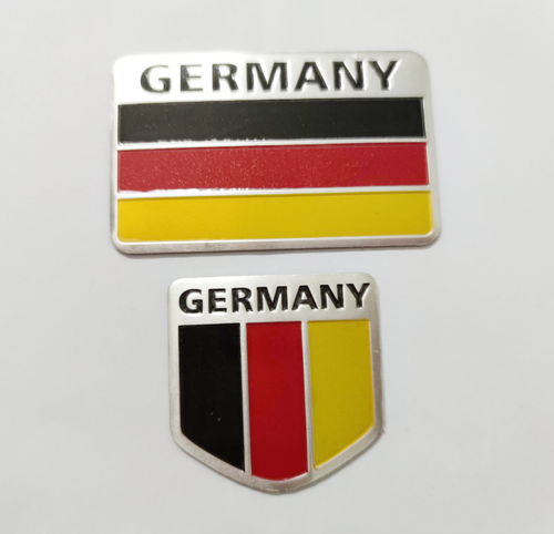 2X German Germany Flag Car Door Trunk Aluminum Emblems Badges Stickers ...