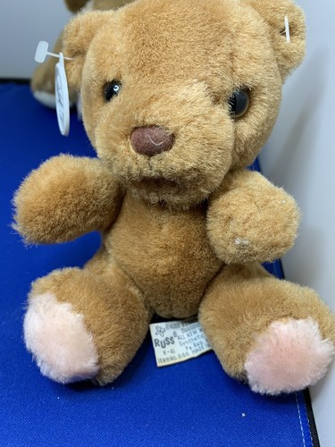 Vintage Russ Berrie Baby Bibi Teddy Bear with Pacifier Plush 6” | eBay