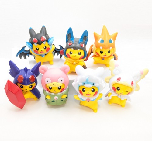 Pikachu Cosplay Pokemon Figures - Set of 7 Pikachu Cosplay Figurines ...