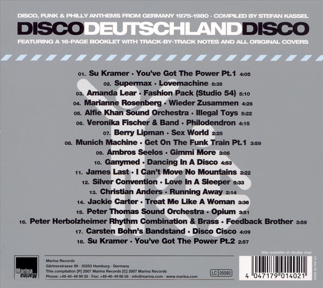VARIOUS ARTISTS - DISCO DEUTSCHLAND DISCO: DISCO, FUNK & PHILLY ANTHEMS ...