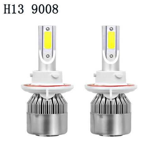 Pair White 30000LM H13 9008 LED Headlight High Low Beam 6500K 12V SUPER ...