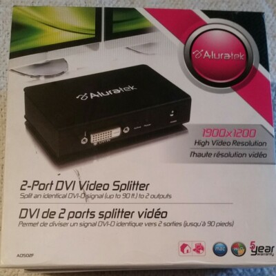 aluratek 2-port DV1 video splitter,1900x1200 high video resolution | eBay