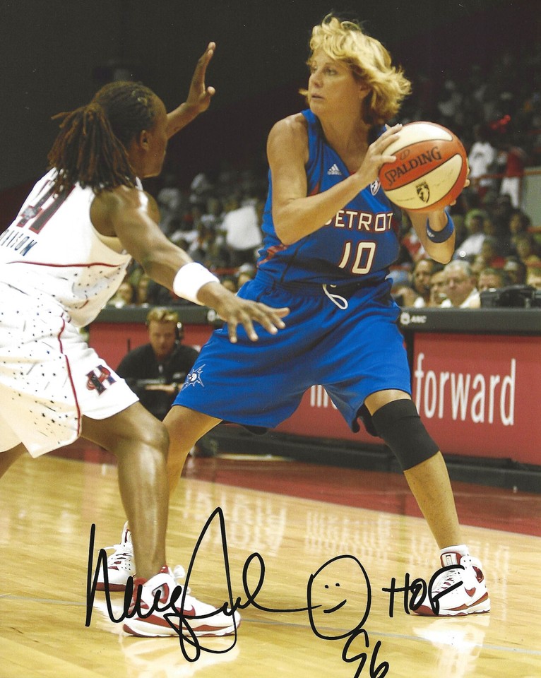Nancy Lieberman signed Detroit Shock basketball 8x10 photo COA Proof ...