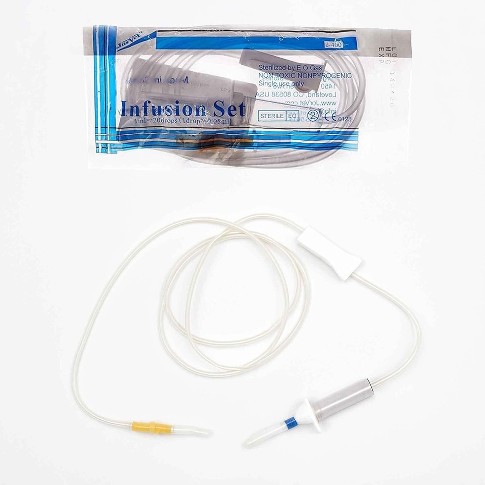 Universal IV Set | Veterinary-Grade Infusion Set with 72" Soft Tubing ...