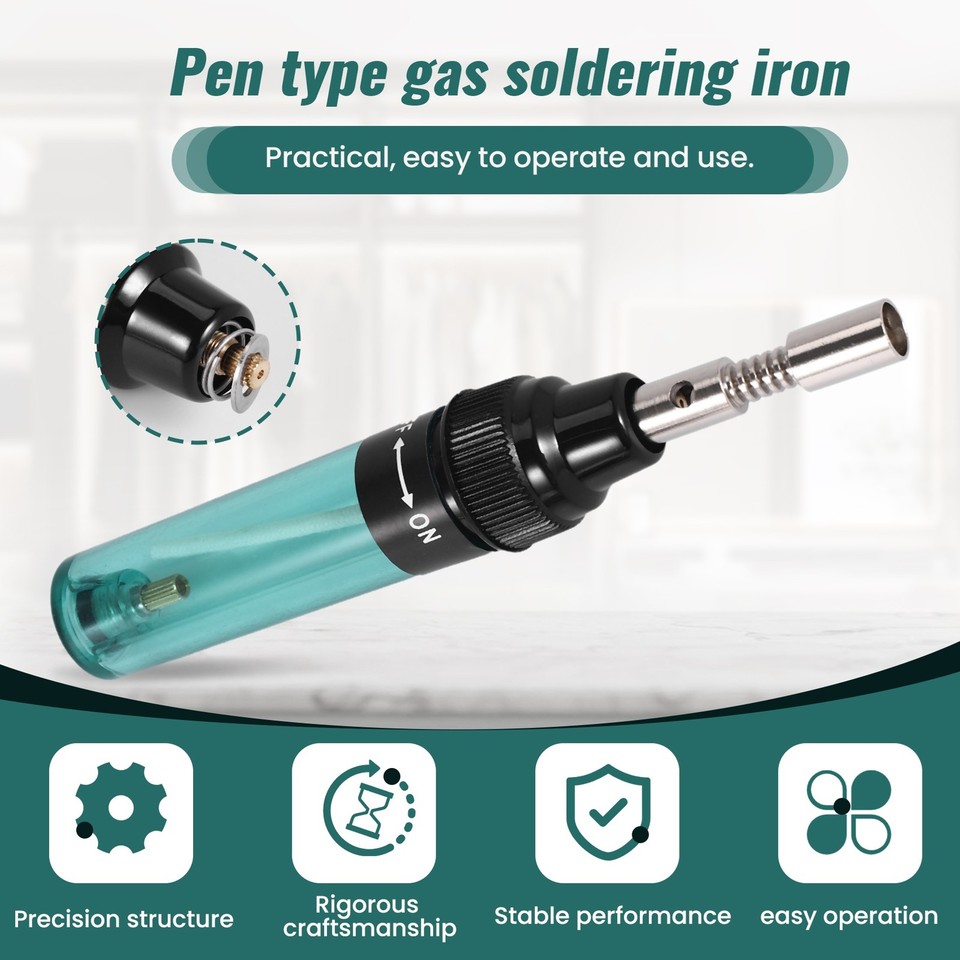 Cordless Torch Soldering Iron MT-100 Gas Soldering Iron Pen(Green ...