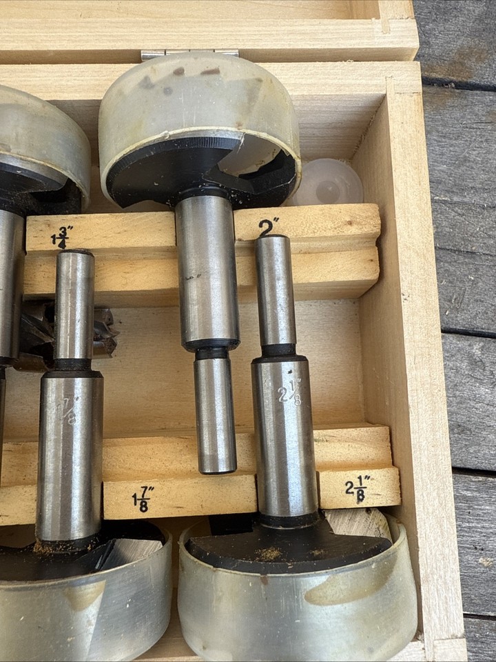 19 Piece Forstner Bit Set 1/4-inch to 2-1/8-inch Boxed Set | eBay