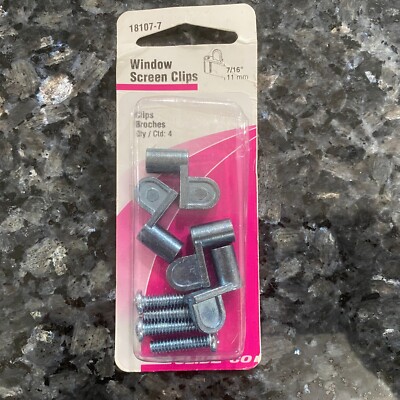 Slide-Co 18107-7 Window Screen Diecast Clips, Mill Finish, 7/16", 4 ...