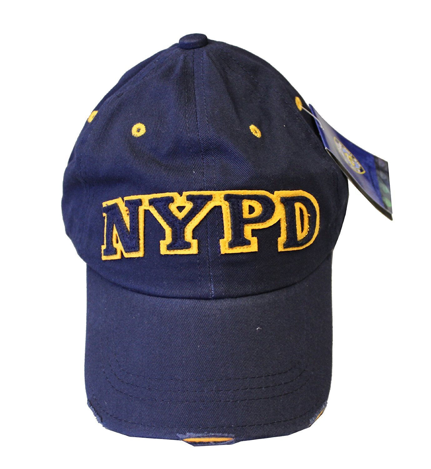 NYPD BASEBALL HAT BALL CAP NAVY GOLD NEW YORK POLICE DEPARTMENT COPS ...