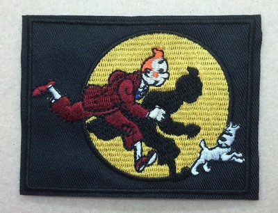 Adventures of Tintin & Snowy 3.5" Embroidered Sewn/Iron On Patch | eBay