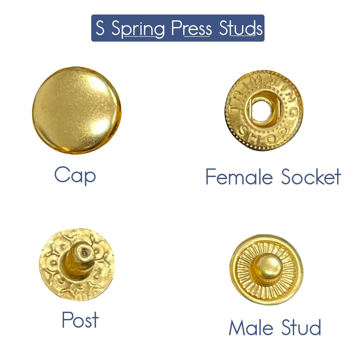 10PCS Metal S Spring Press Studs Buttons Snap Fastener Popper 12/15/17 ...