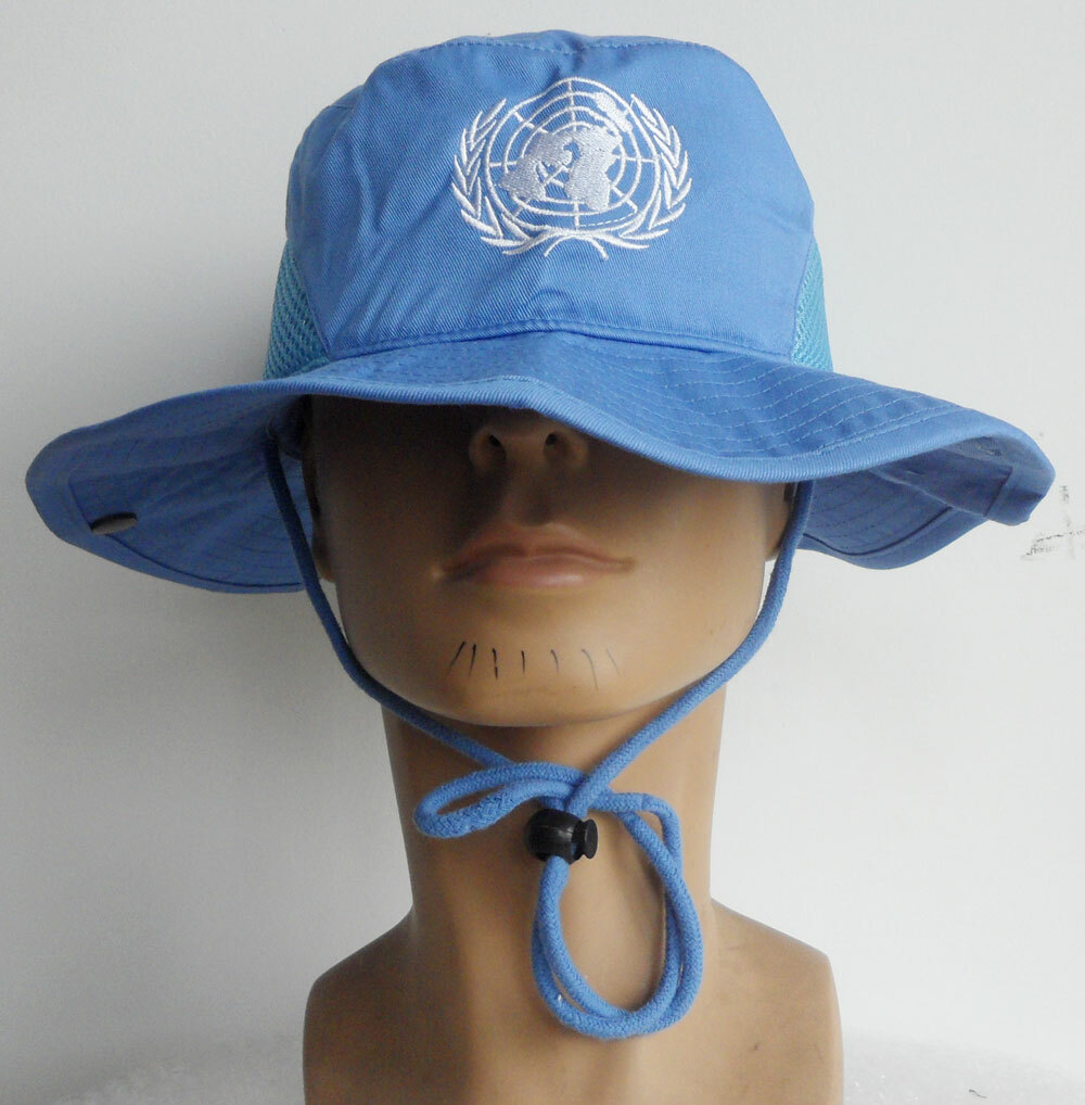 Cotton UN Blue Hat United Nations Peacekeeping Boonie hat UN Cap Size M ...