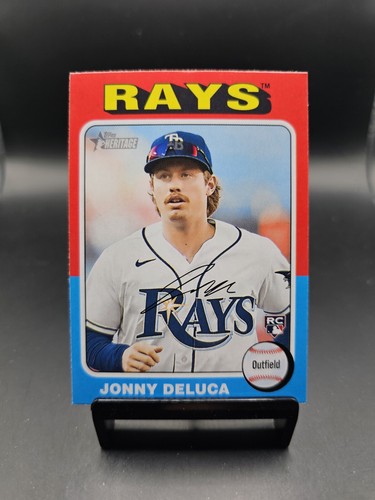 2024 Topps Heritage #427 Jonny Deluca Rookie RC - Tampa Bay Rays | eBay