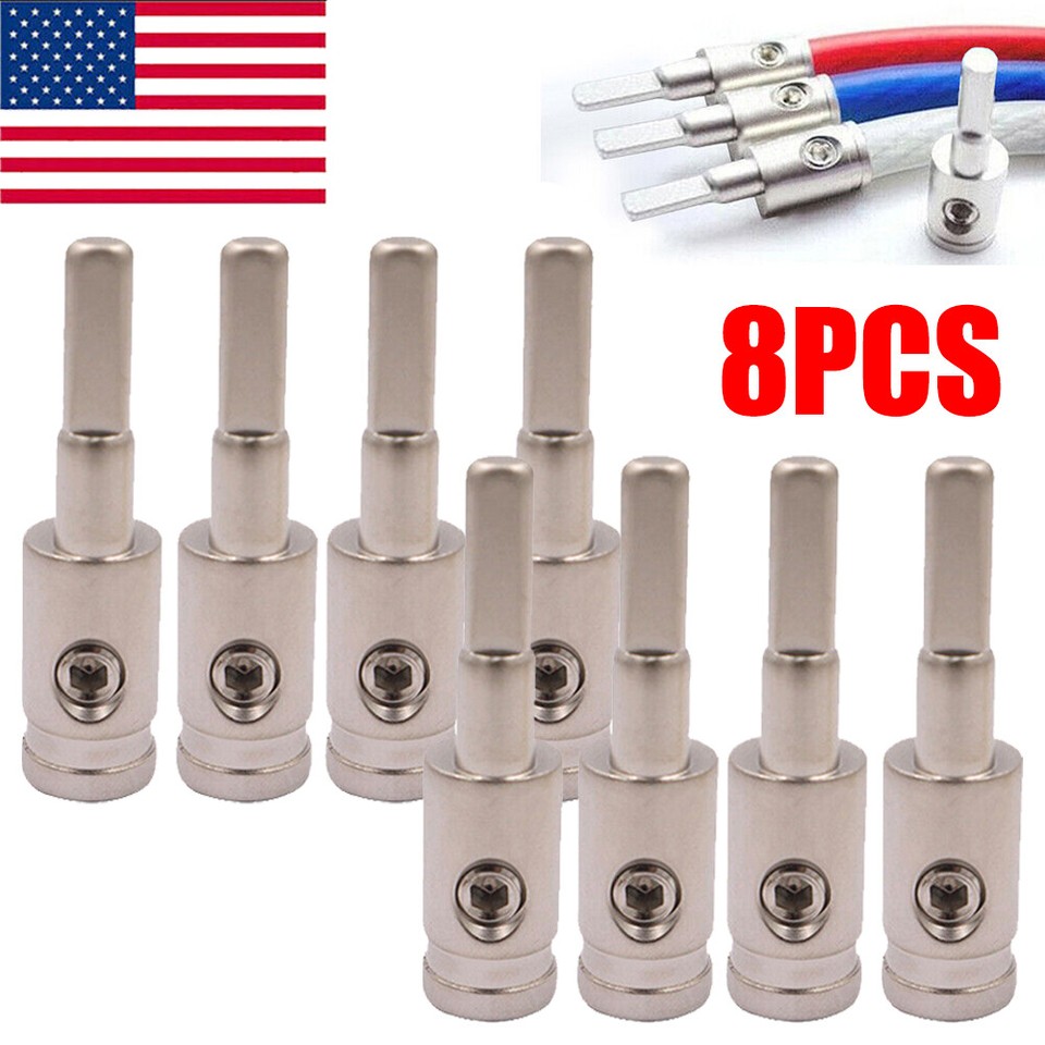 Power Car Audio AMP Gauge Pin Ground Wire Pin AWG Input Wire Reducer ...