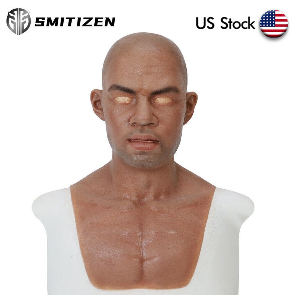 Smitizen Silicone Human Skin Mask Male Masken Fake Face Cosplay Costume ...