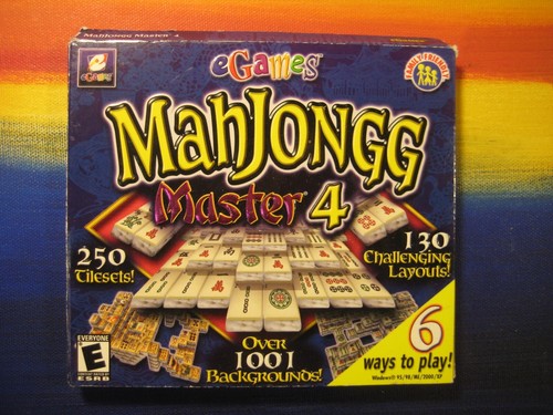 eGames MahJongg Master 4 Windows 98 / XP PC CDROM Matching Tiles Game ...