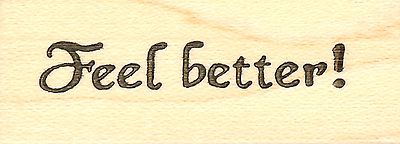 Feel Better Text Wood Mounted Rubber Stamp NORTHWOODS BB9753 New | eBay